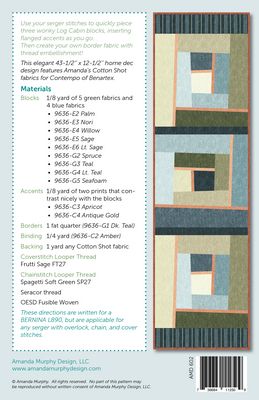 Wonky Log Cabin Runner Pattern – Chestnut Ridge Sewing